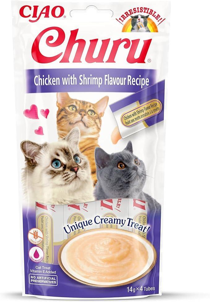 CZP-EU108 Ciao Churu Cream Tavuklu ve Karidesli Kedi Ödül Kreması 4 x ...