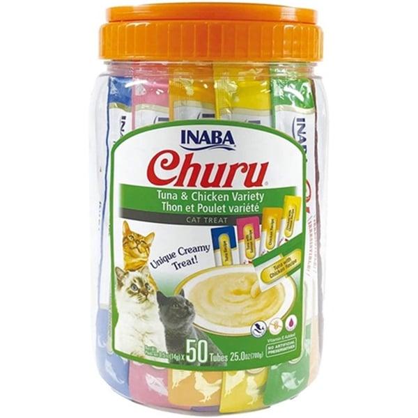 CZP-EU153 CİAO CHURU CREAM TUNA VE TAVUKLU KEDİ ÖDÜL KREMASI 50 X 14 GR - Churu
