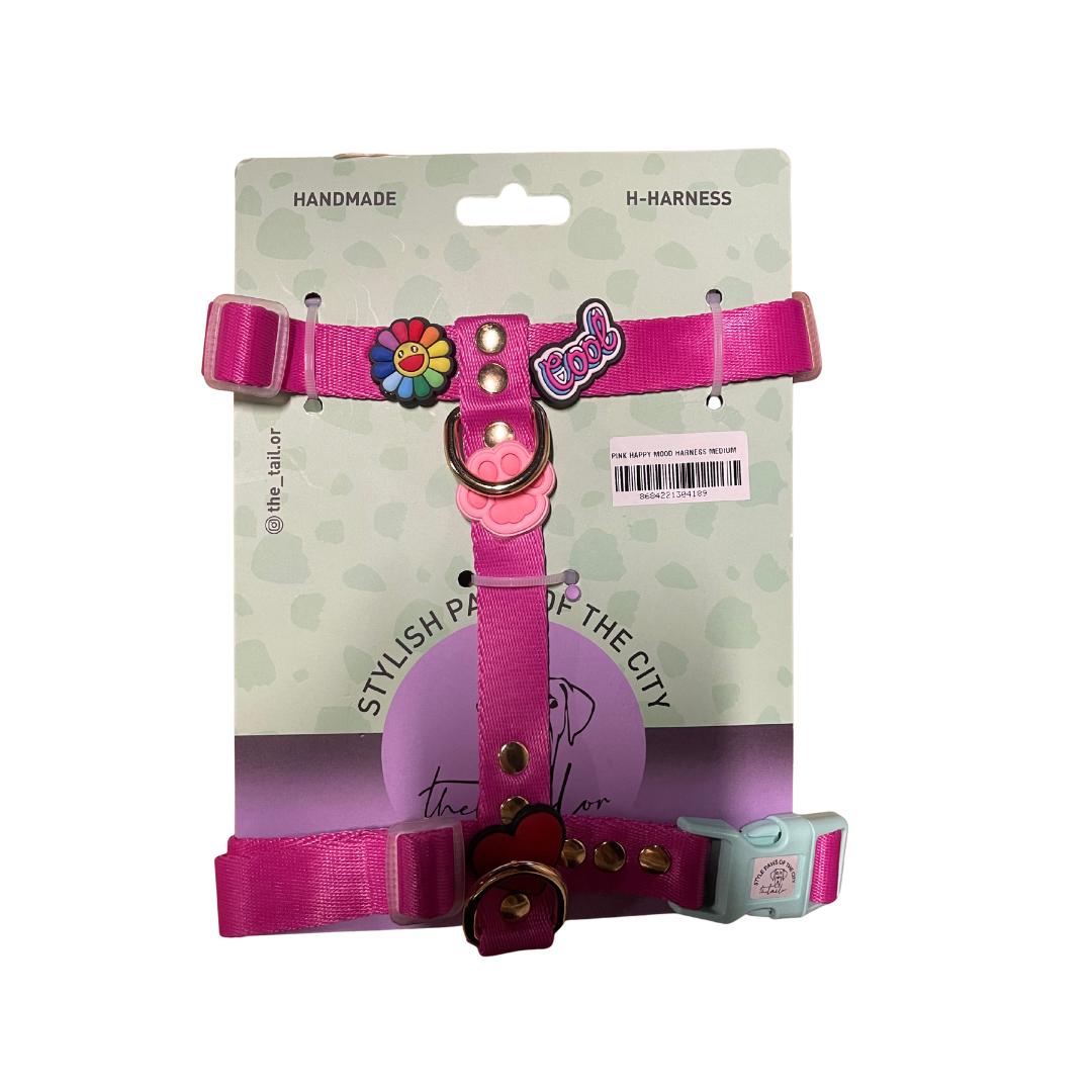 Pink Happy Mood Harness Göğüs Tasması M Beden - The Tailor